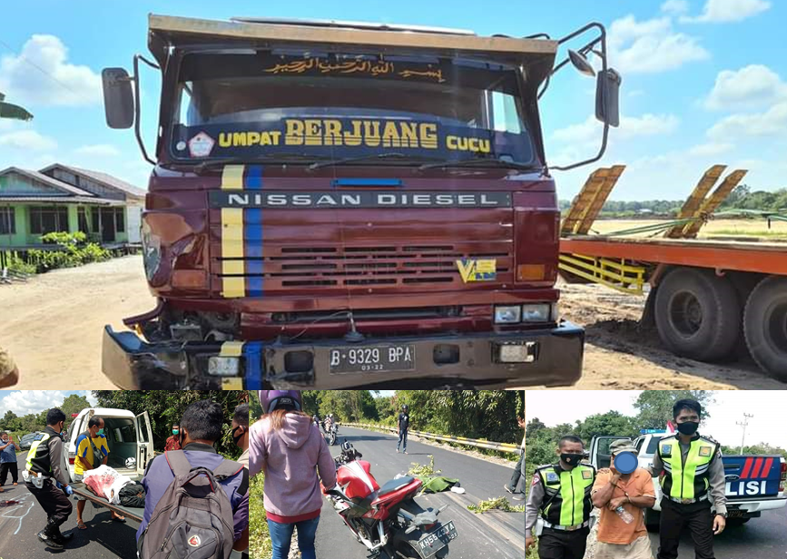 Pemotor Tewas Seruduk Truk Trailer – Tabengan Online